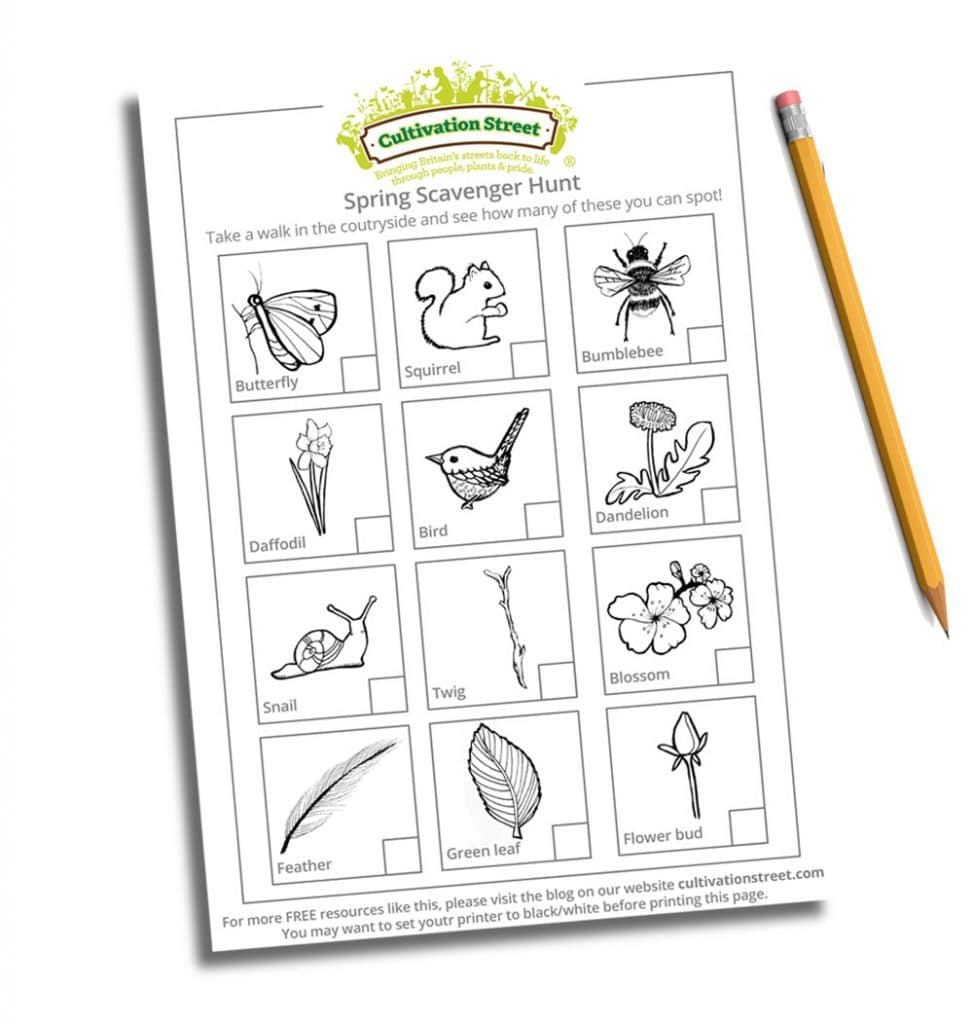 Spring Scavenger Hunt | Activity Sheet - Cultivation Street